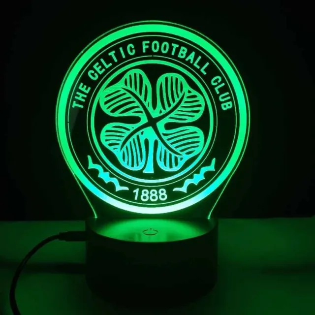 3D LED lampa - Celtic FC - Artex Design web shop