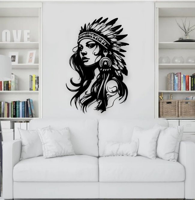 Zidna dekoracija - Indijanka 2 - Artex Design internet prodavnica